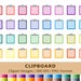 100 Clipboard Clipart, Office Supplies Clip Art, Rainbow Colors ...