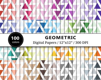 Digital Paper Printable Paper Scrapbook Clipart Geometry - Etsy