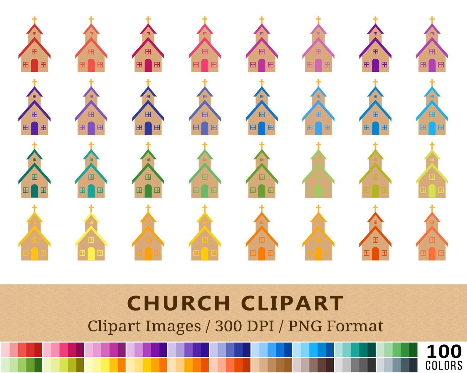 100 Church Clipart, Religion Clip Art, Rainbow Colors, Bible Study ...