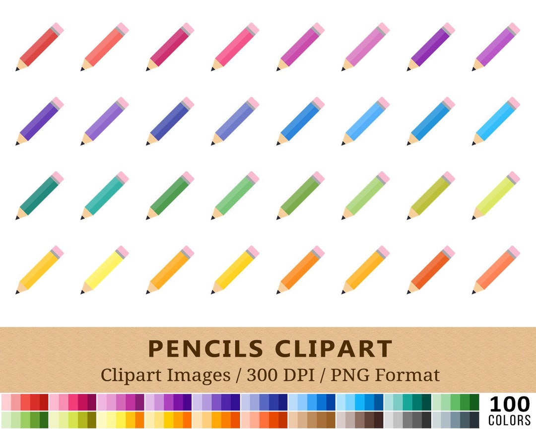 100 Pencil Clipart, School Teacher, Clip Art, Office Stationary ...
