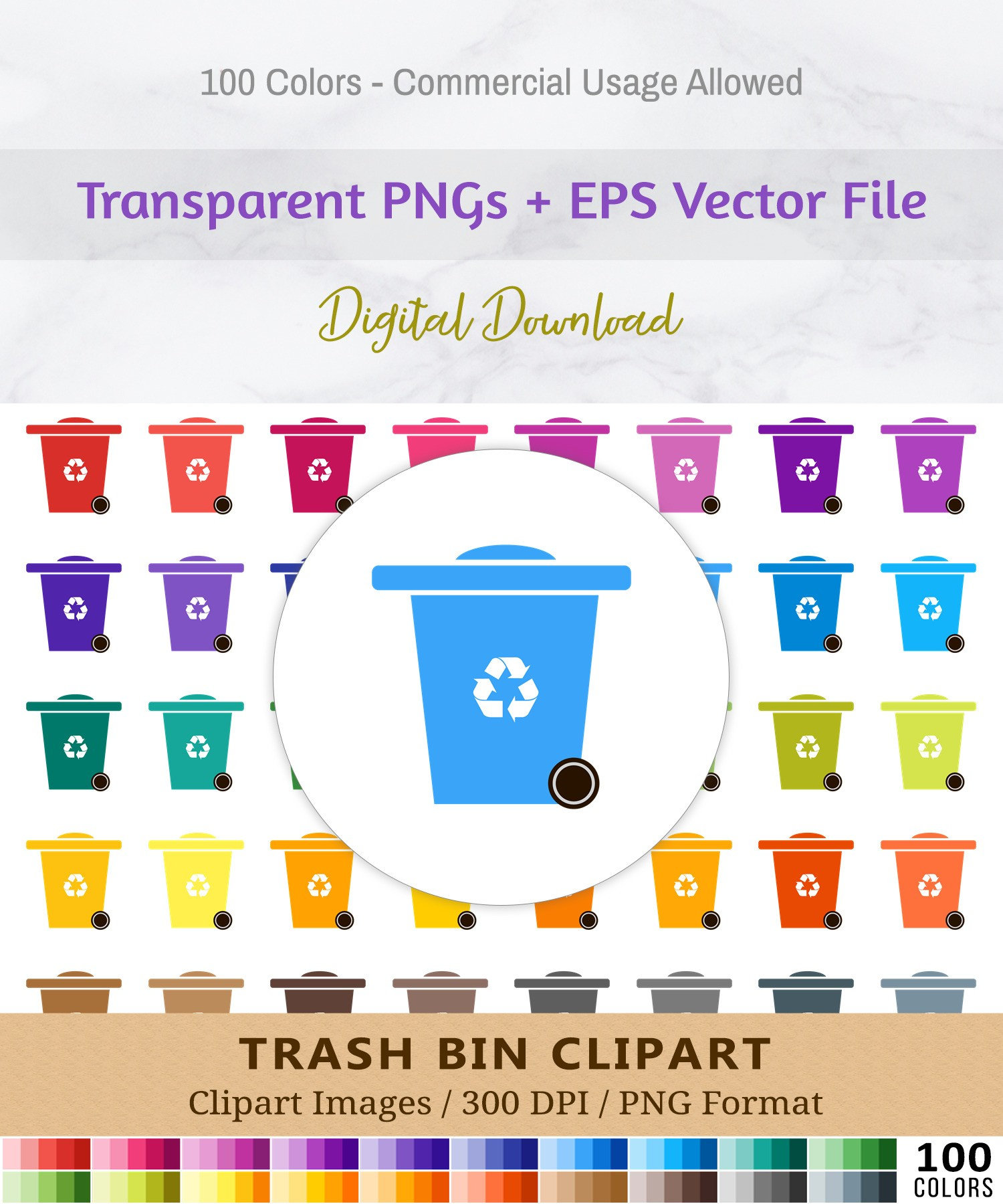 100 Recycle Bin Clipart, Trash Bin Clip Art, Environment Clean, House ...