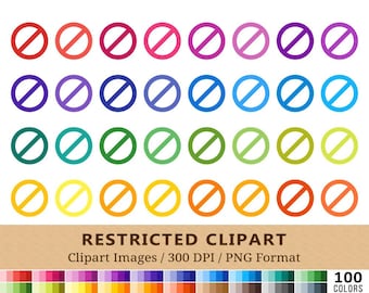 100 Square Clipart Rainbow Colors Planner Stickers clip | Etsy