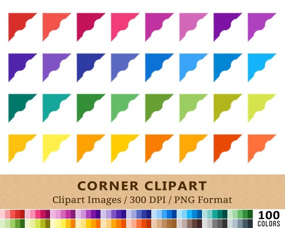 Colour Corner Border Clipart