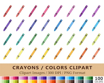 Crayon clipart Digital Clip Art Personal and commercial use - Etsy México