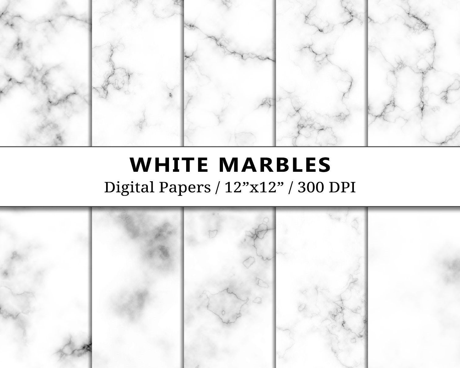 White Marble Digital Paper, Marbles Texture Scrapbook Paper, Stone ...