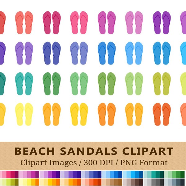 Flip Flops Clip Art - Etsy