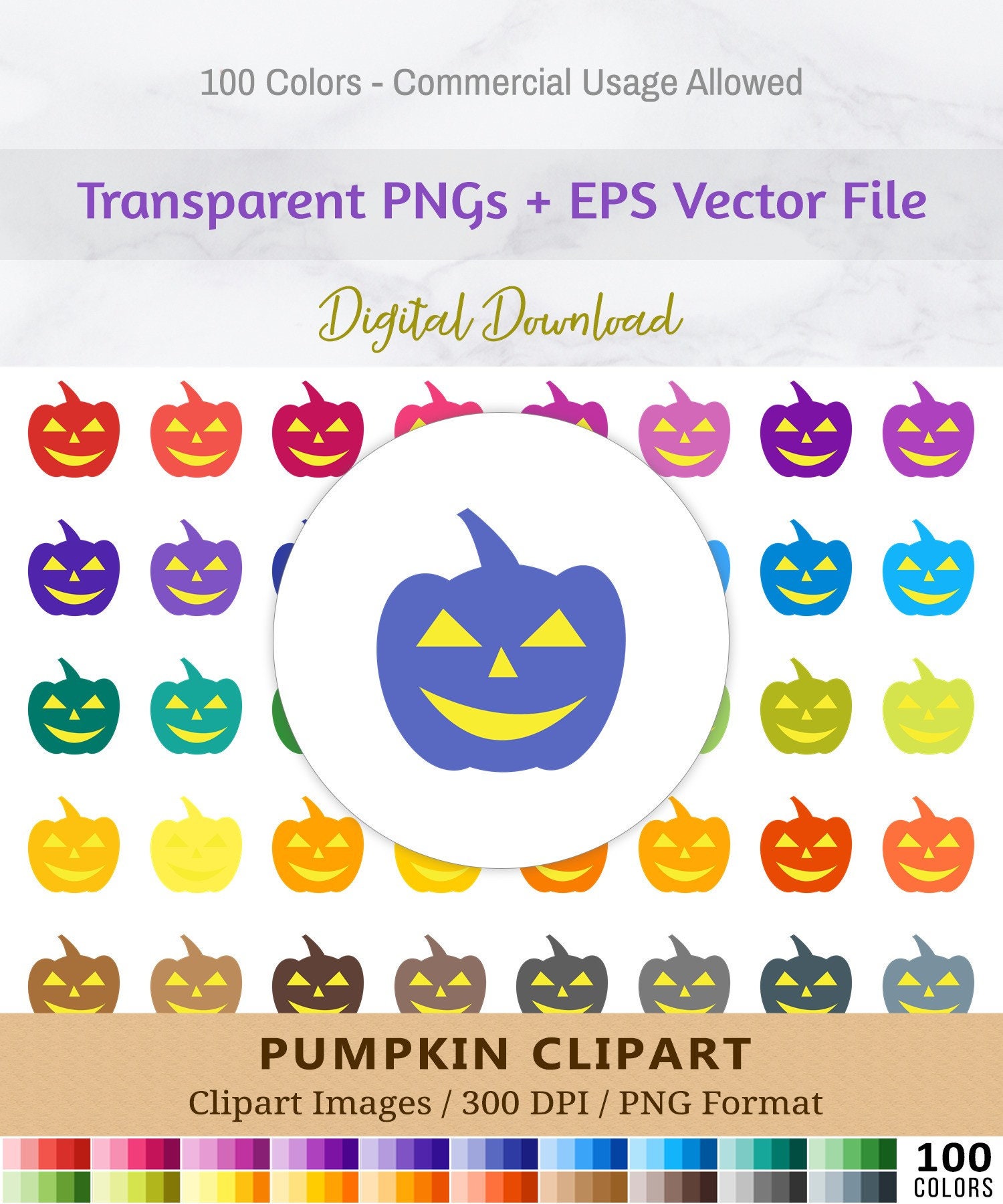 100 Jack O Lantern Clipart, Halloween Pumpkin Clip Art, Planner ...
