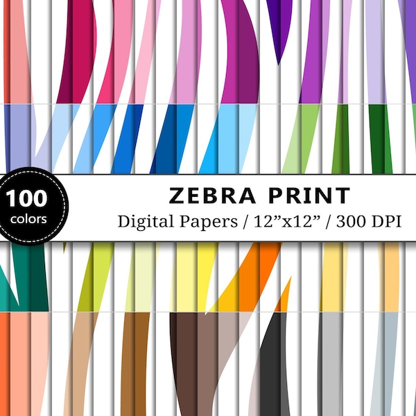 Zebra Print Papers - Etsy