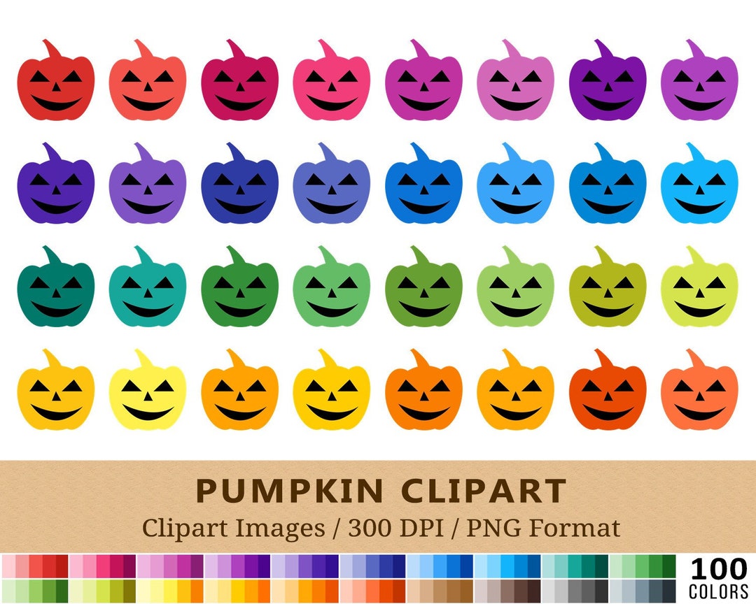 100 Jack O Lantern Clipart, Halloween Pumpkin Clip Art, Planner ...