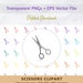 100 Scissors Clipart, Sewing Cutting Crafting Clip Art, Rainbow Colors ...