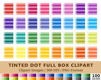 100 Checklist Full Box Planner Clipart 7 Dot Check List Png - Etsy