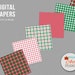 Christmas Tartan Plaid Digital Papers, Green and Red Buffalo Plaid ...