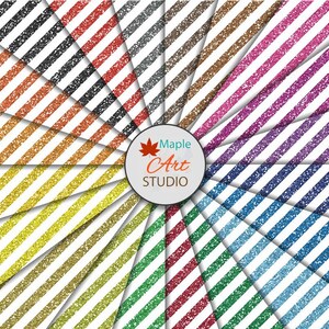 Glitter Stripes Digital Paper, Glitter Textures, Striped Paper ...
