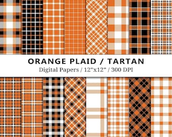 Blue Plaid Tartan Digital Papers Pack, Lumberjack Flannel, Fabric ...