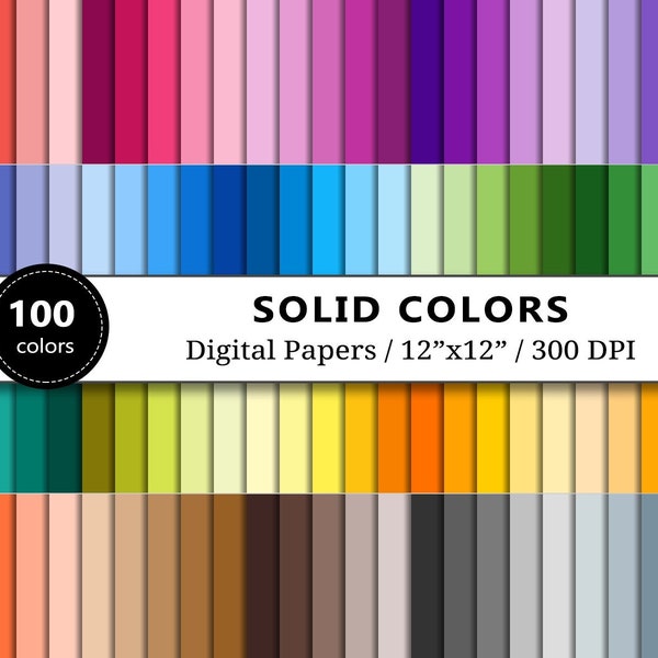 Solid Colors Paper - Etsy