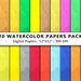 Watercolor Digital Paper Backgrounds, Bright Wet Colour Textures, 20 ...
