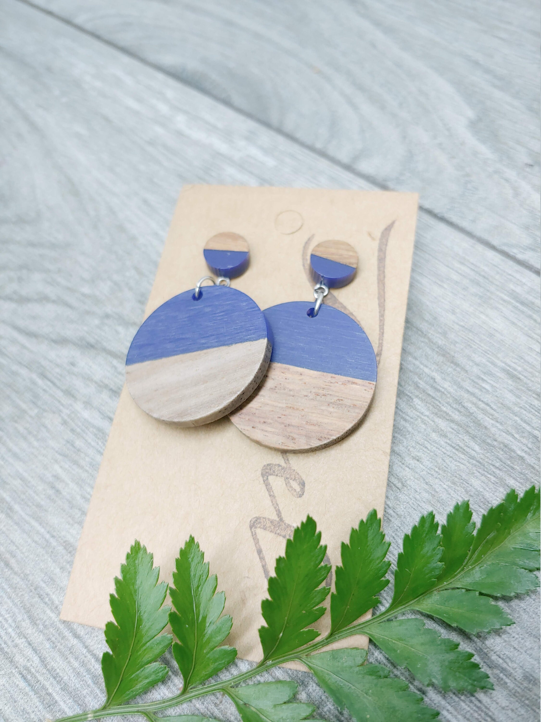 Natural Wood Earrings, Wooden Earrings, Wooden Dangly Earrings ...