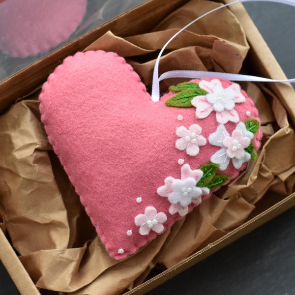 Felt Heart Ornament - Etsy