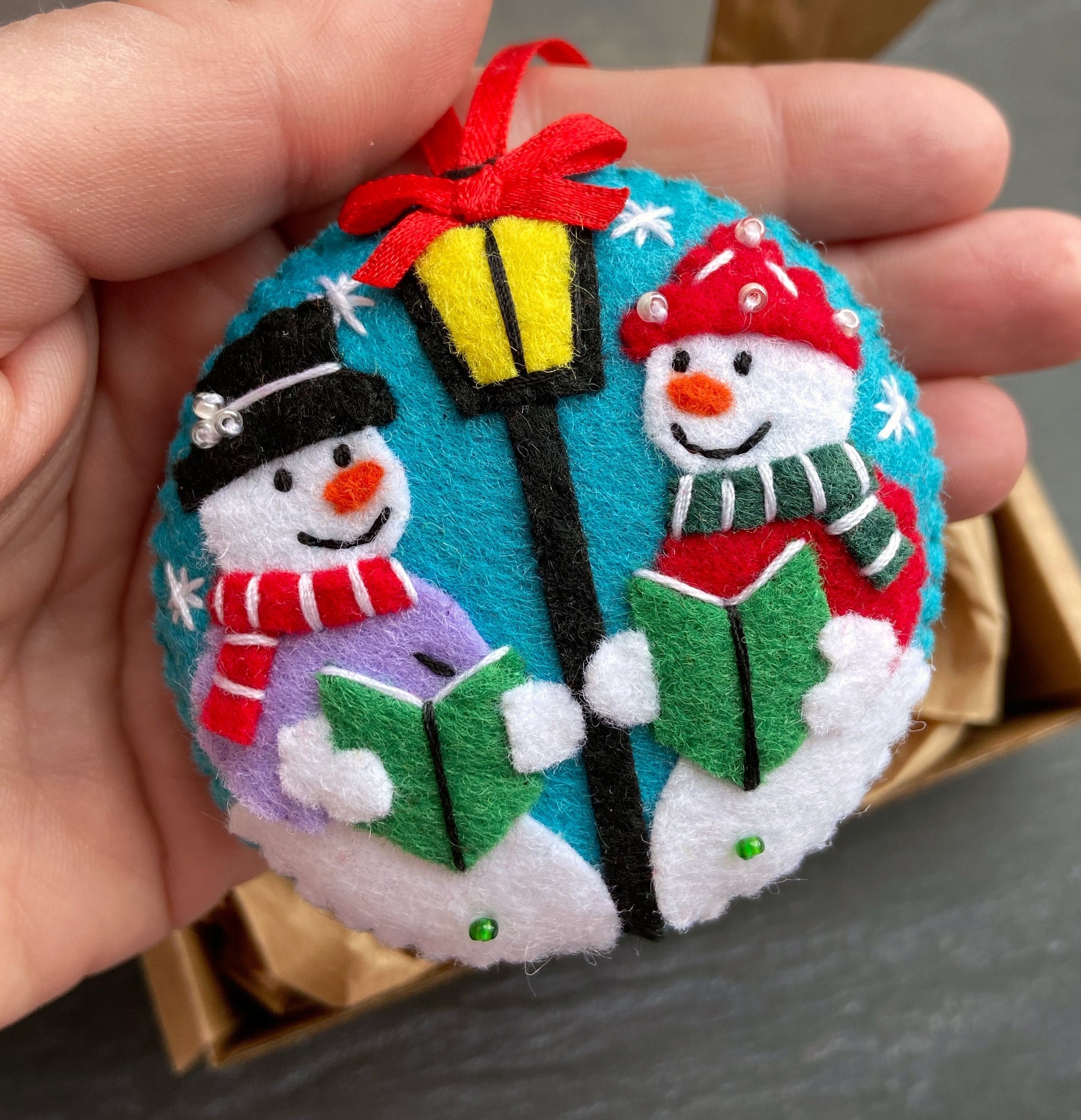 Christmas Decorations Felt Snowman Ornament Snowman Decor - Etsy