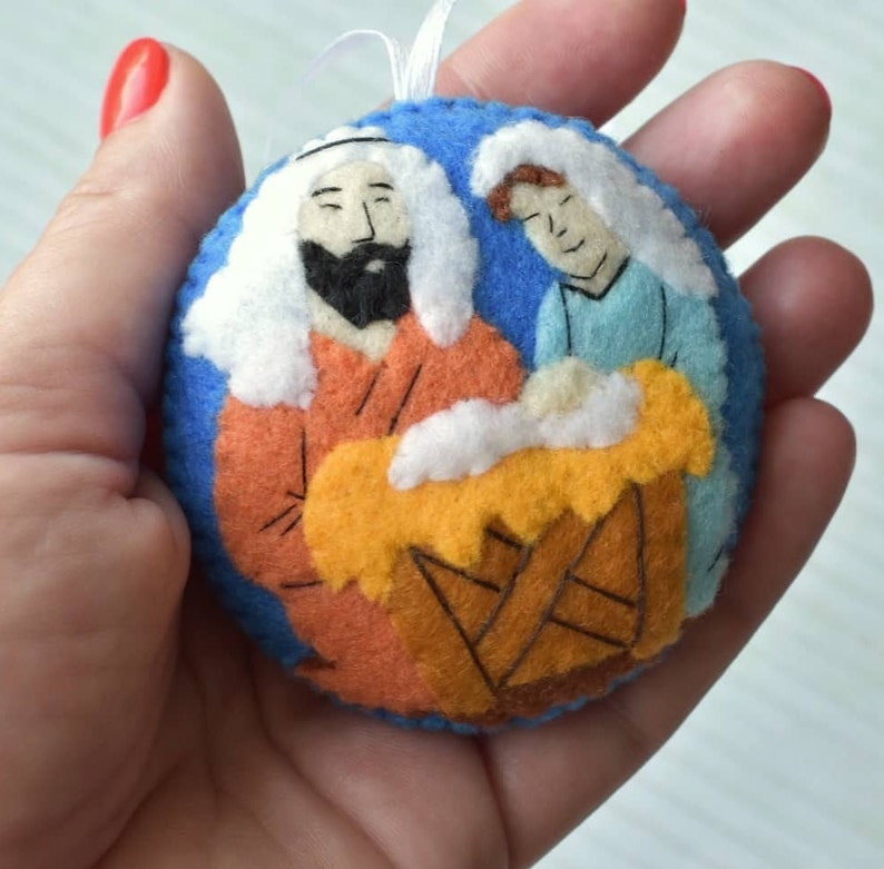 Felt Holy Family Felt Nativity Baby Jesus Mary Joseph | Etsy