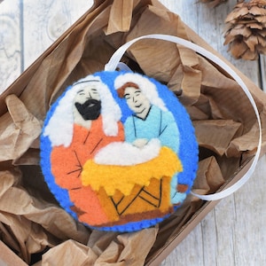 Felt Holy Family Felt Nativity Baby Jesus Mary Joseph | Etsy