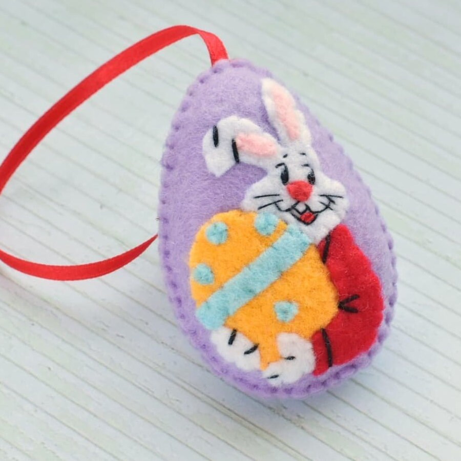 Felt Easter Bunny Easter Decorations Easter Egg Easter - Etsy