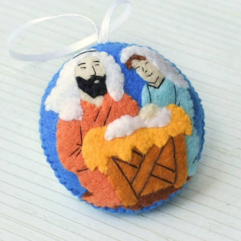 Felt Holy Family Felt Nativity Baby Jesus Mary Joseph | Etsy