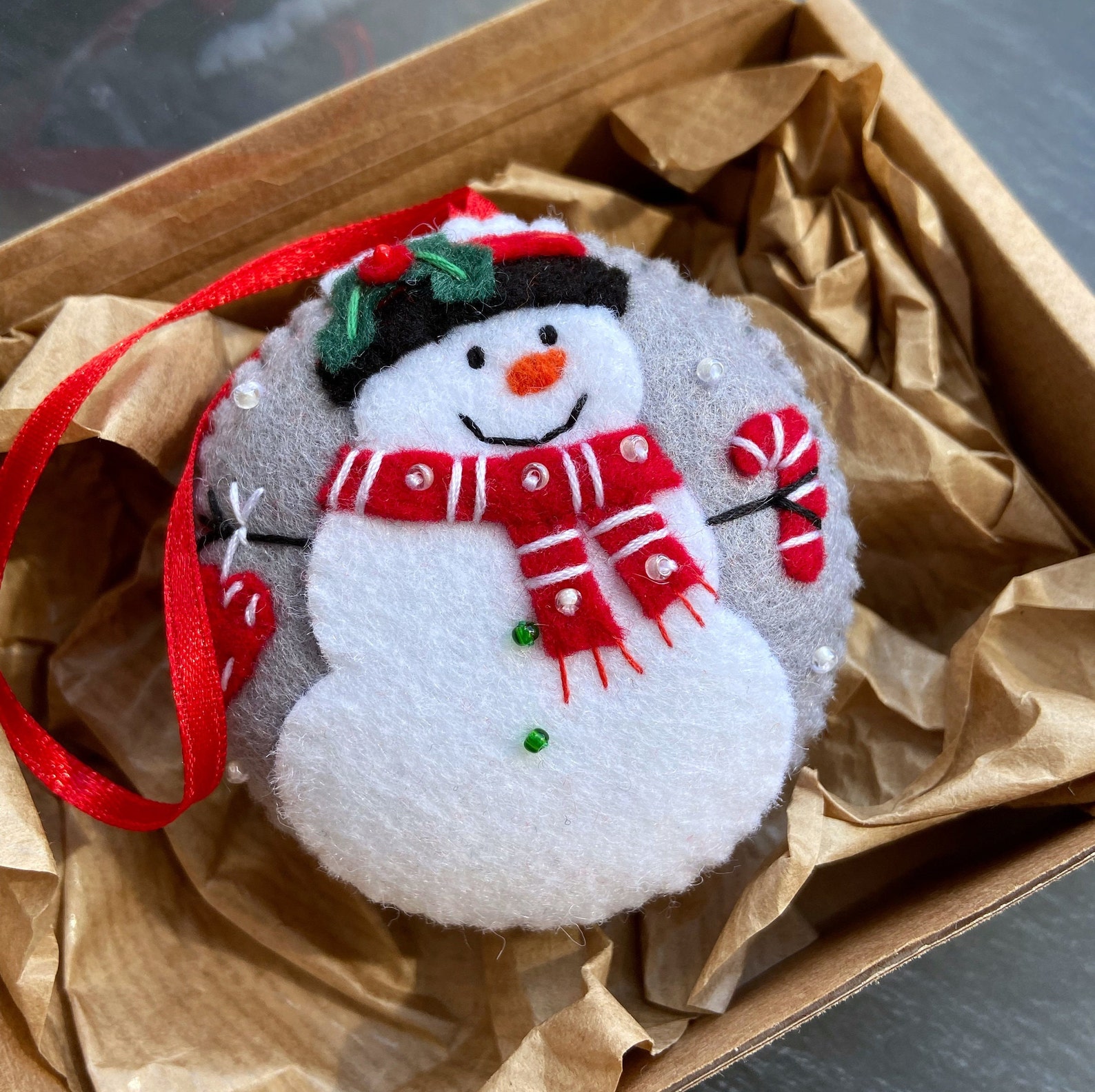 Felt Snowman Snowman Decoration Snowman Christmas Ornament - Etsy