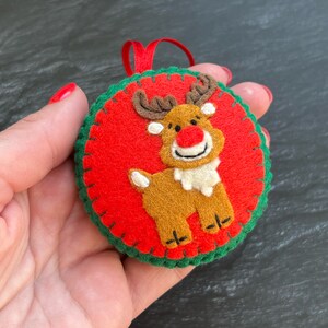 Christmas Decorations, Felt Christmas Ornaments, Snowman, Reindeer ...