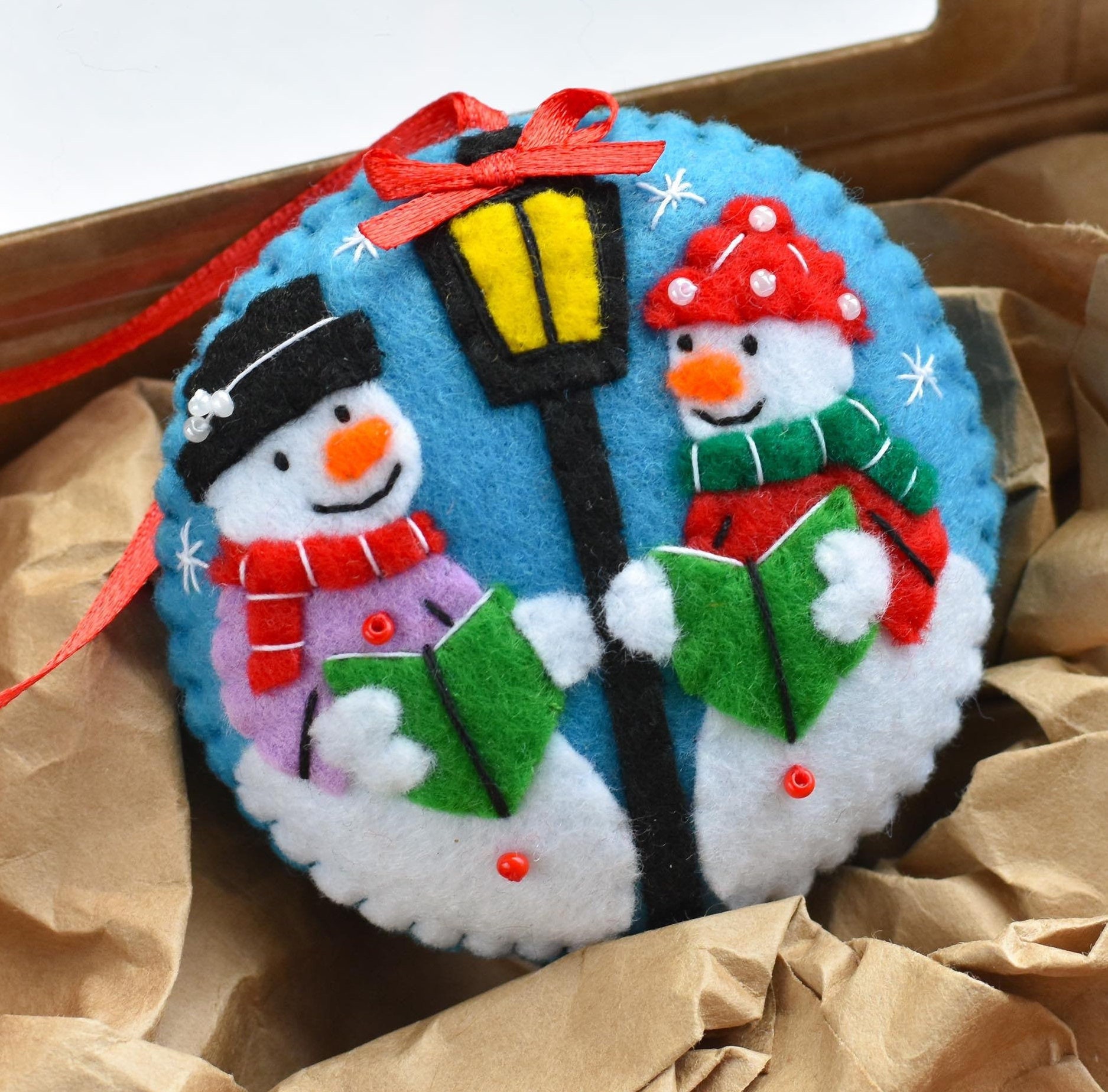 Christmas decorations Felt Snowman ornament Snowman decor | Etsy