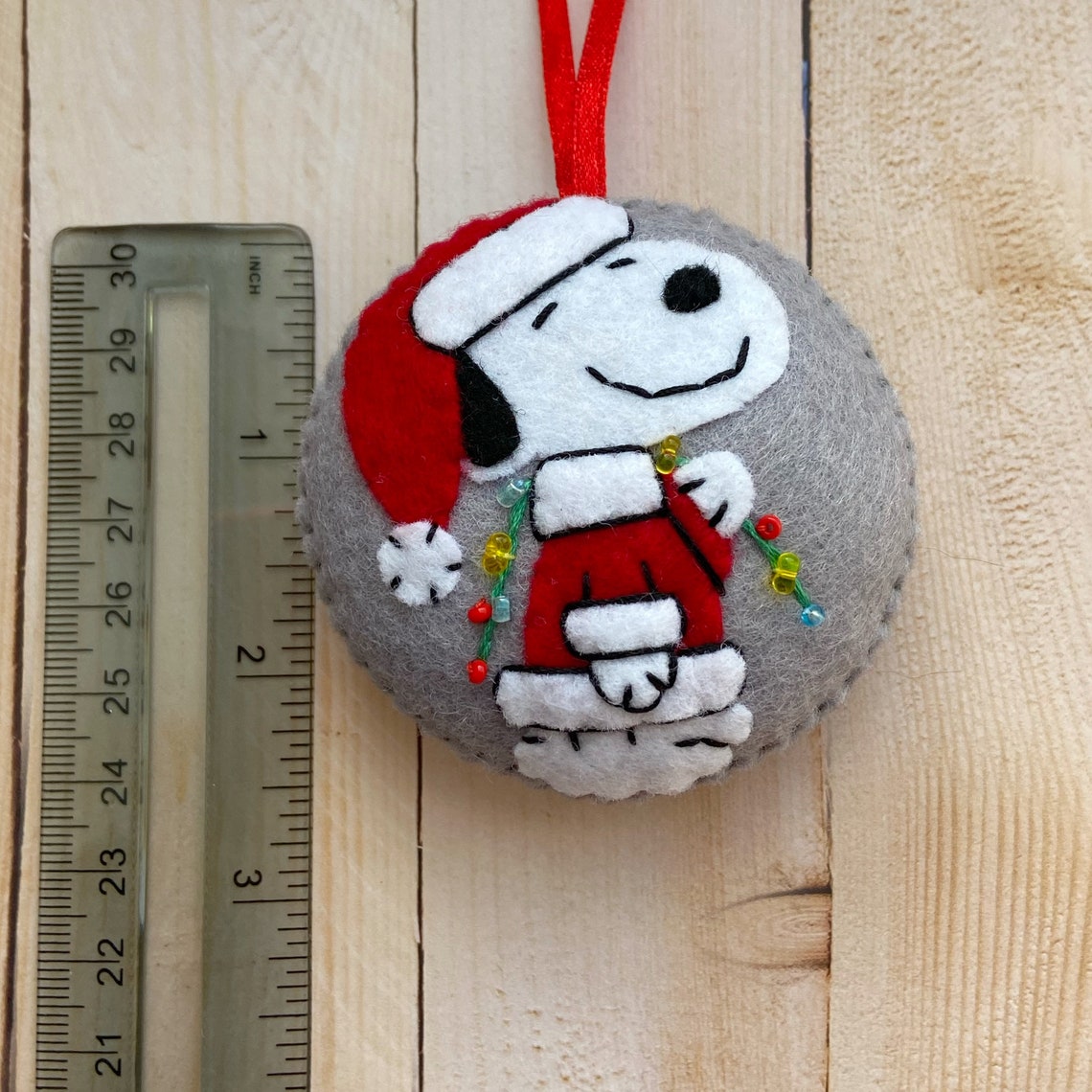 Snoopy Christmas Felt Christmas Decorations Christmas Ornament | Etsy