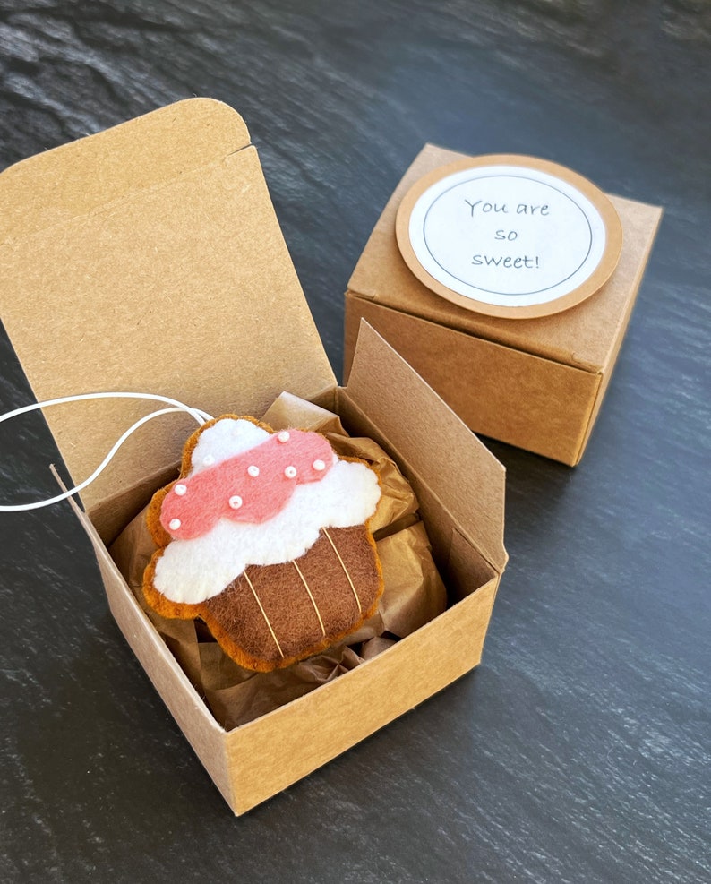 Felt Cupcake Miniature, Funny Pocket Gift, Keepsake Matchbox Gift - Etsy