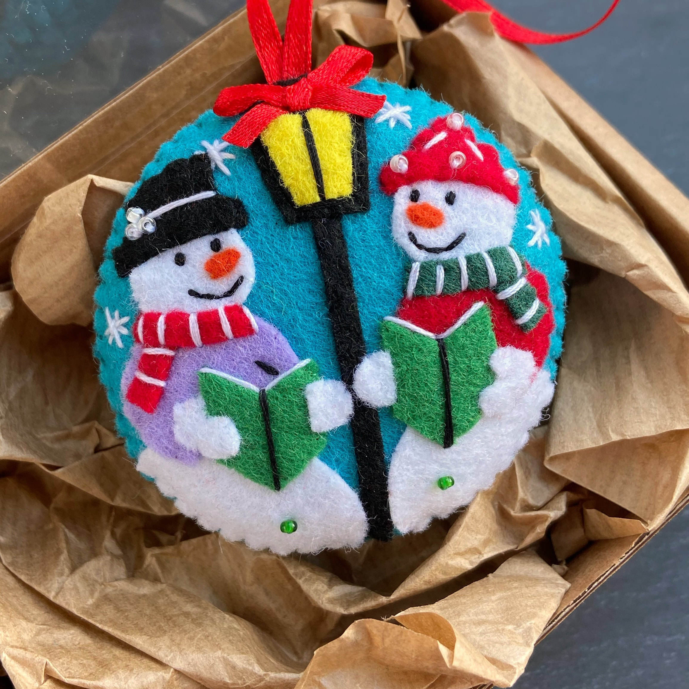 Christmas Decorations Felt Snowman Ornament Snowman Decor - Etsy