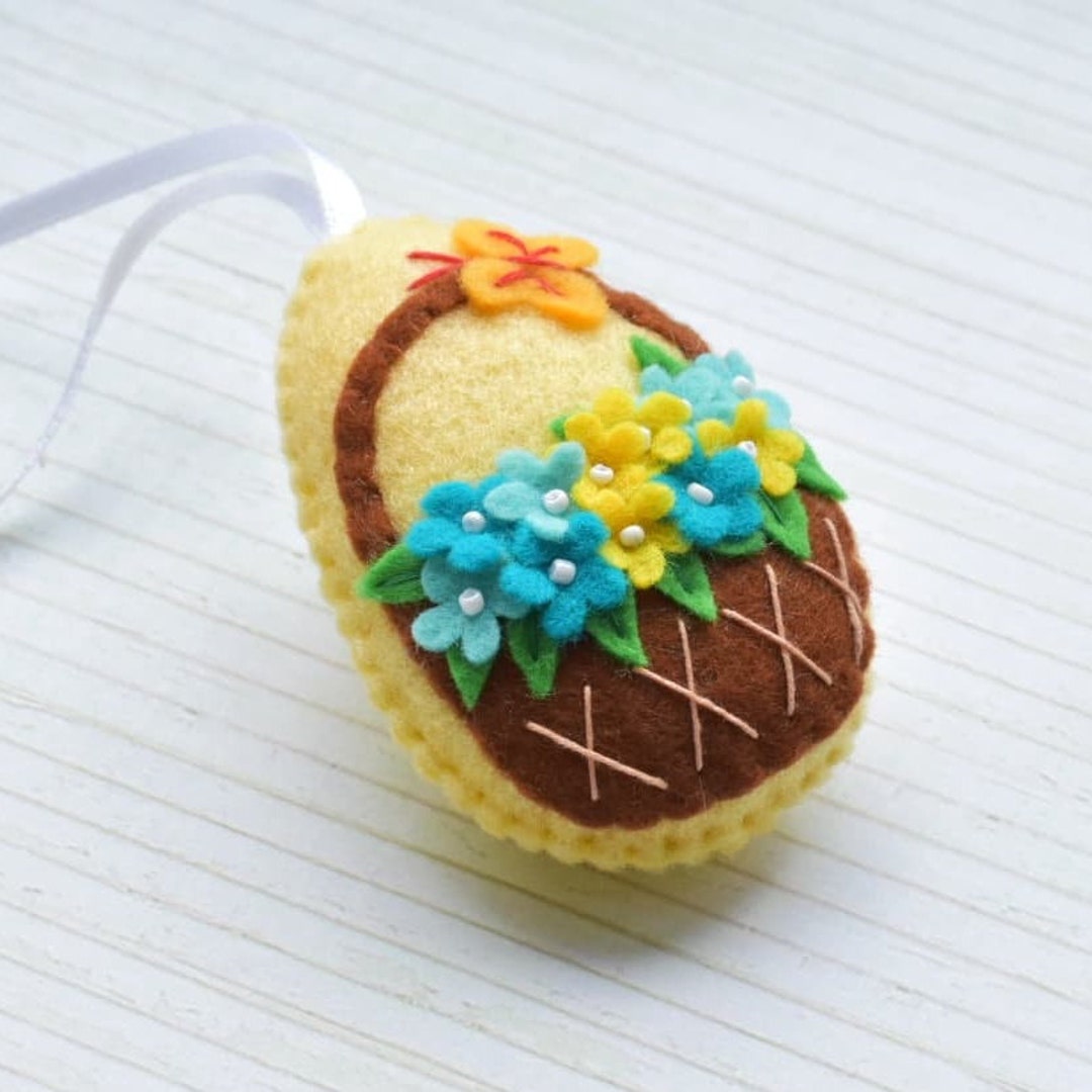 Felt Easter Ornament, Easter Decoration, Easter Egg, Felt Egg, Egg With ...