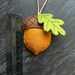 Felt Acorn Ornament, Handmade Rustic Fall Tree Decoration - Etsy
