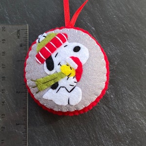 Snoopy Christmas Felt Ornament Christmas Decorations Snoopy Decorations ...