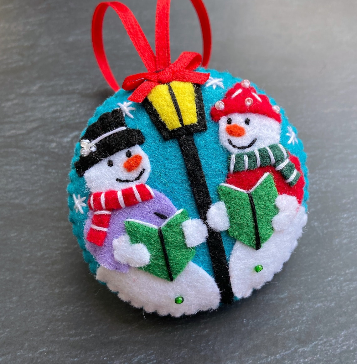 Christmas Decorations Felt Snowman Ornament Snowman Decor - Etsy