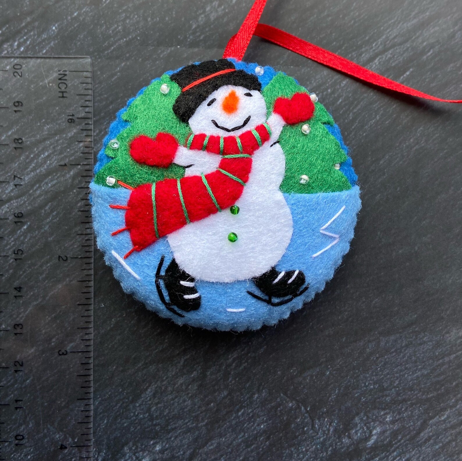 Felt Snowman Ornament Christmas Decorations Felt Christmas | Etsy