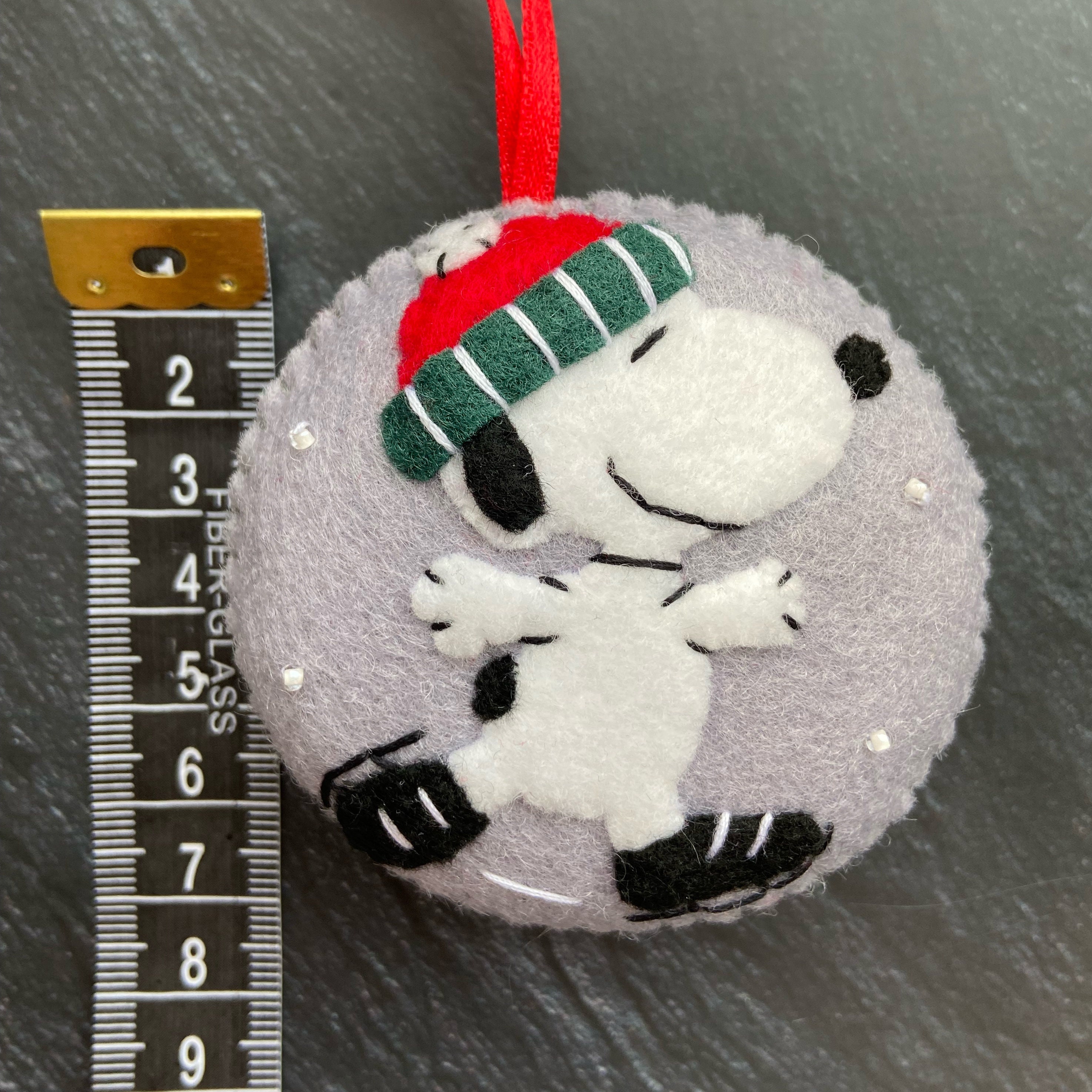 Felt Snoopy Ornamet Christmas Snoopy Christmas Snoopy - Etsy