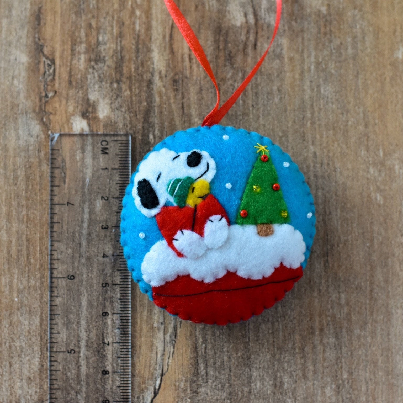 Snoopy Christmas Felt Christmas ornament Christmas Decorations | Etsy