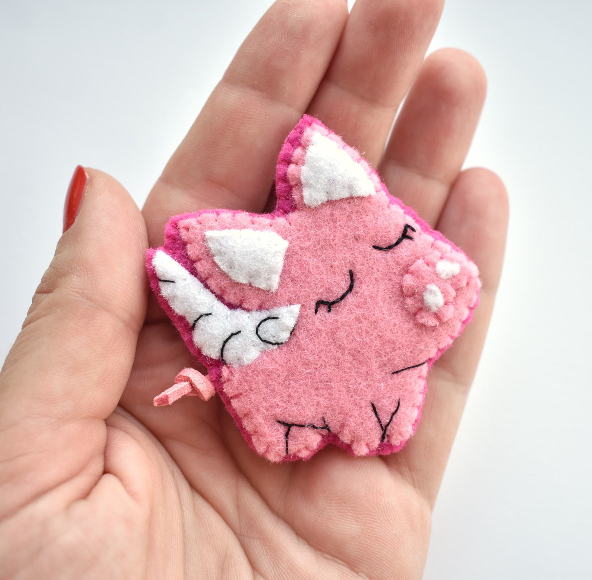 Felt Brooch Pig Brooch Brooch Pig Pink Pig Flying Pig Brooch - Etsy