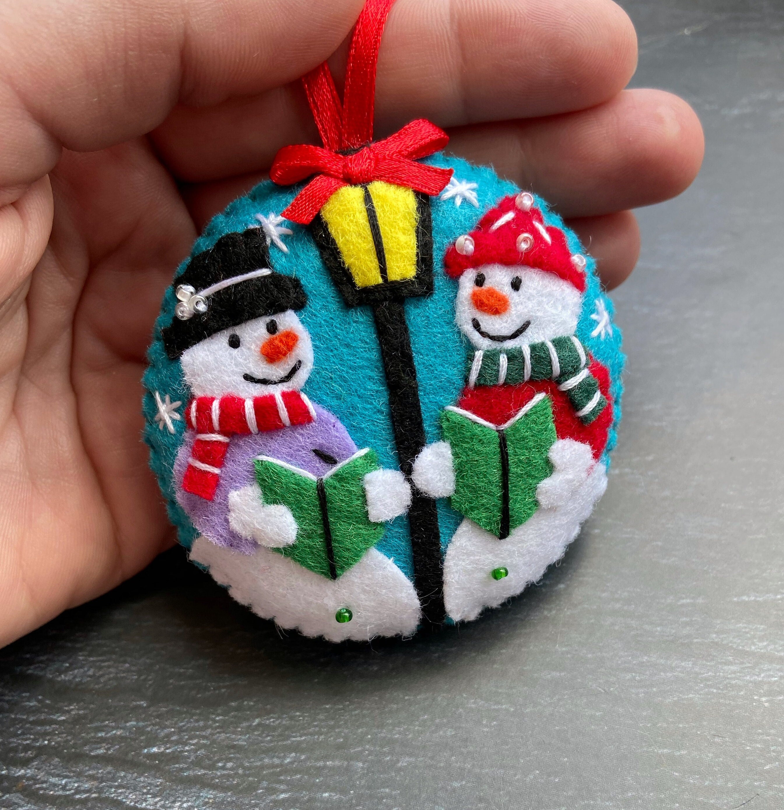 Christmas Decorations Felt Snowman Ornament Snowman Decor - Etsy