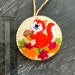 Felt Fall Ornament With Squirrel Fall Tree Decoration Fall Hanging ...