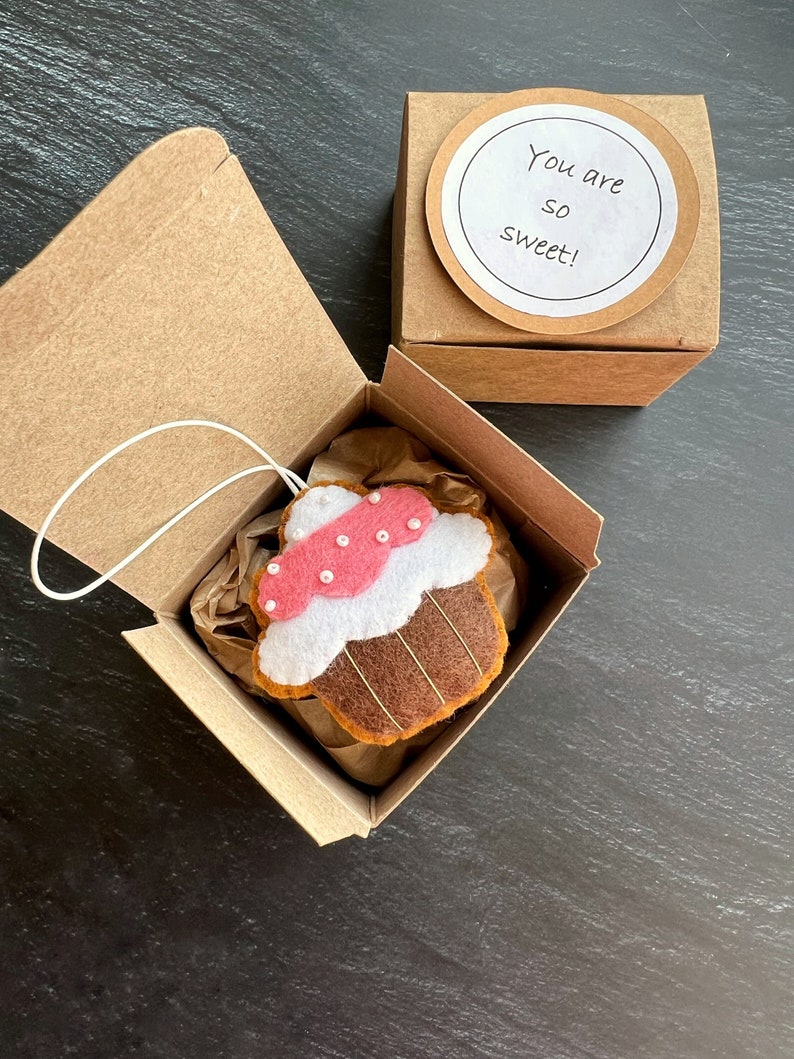 Felt Cupcake Miniature, Funny Pocket Gift, Keepsake Matchbox Gift - Etsy