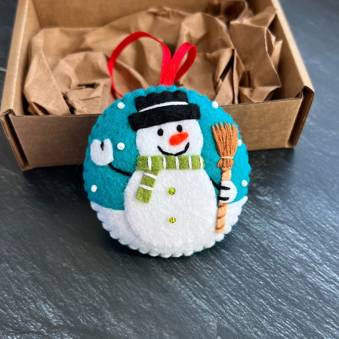 Christmas Decorations, Snowman Ornament, Christmas Felt Ornament ...