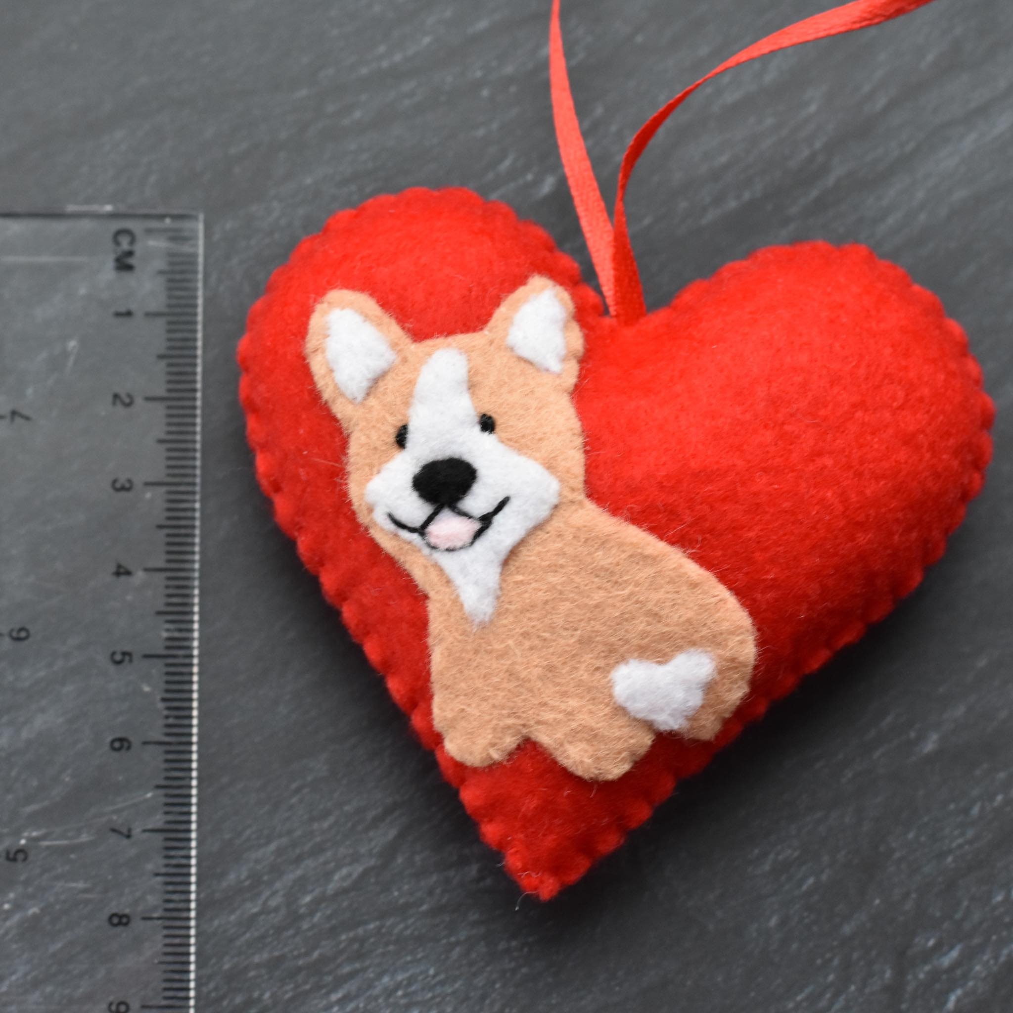 Corgi Felt Corgi Dog Ornament Felt Christmas Ornament - Etsy