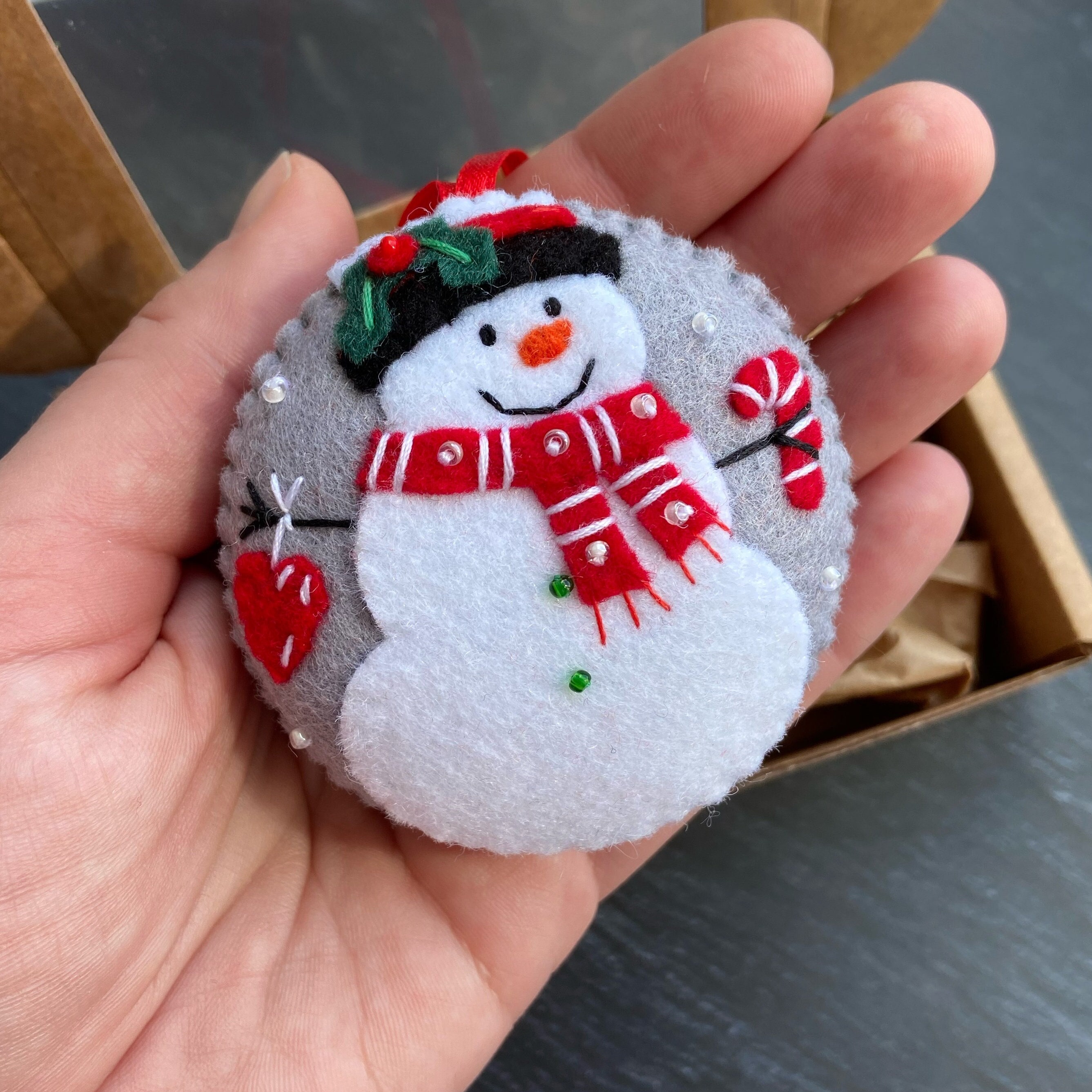 Felt Snowman Snowman Decoration Snowman Christmas Ornament - Etsy