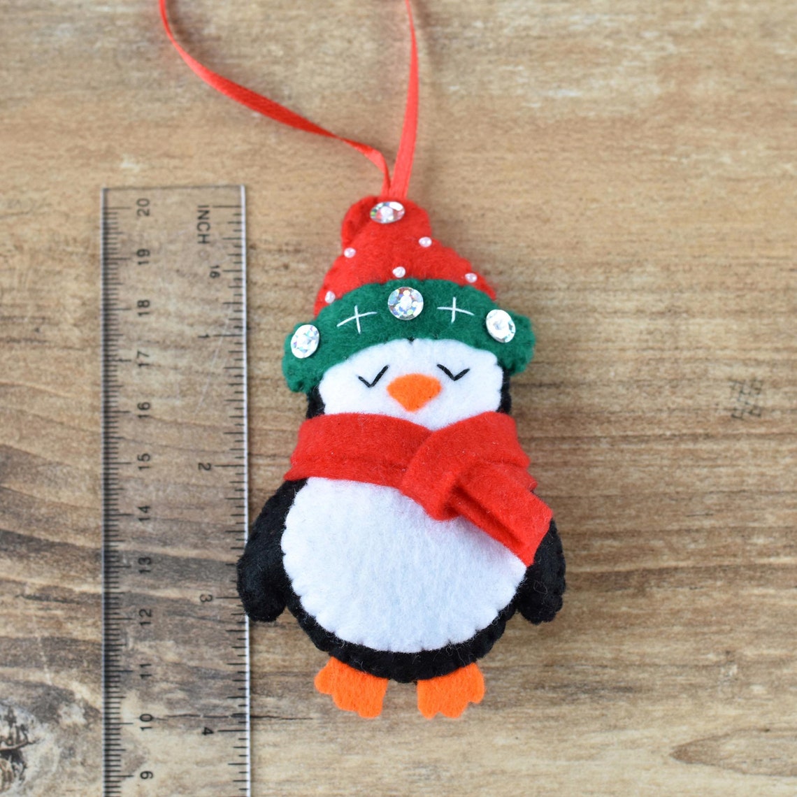 Penguin Christmas Decorations Felt Christmas Ornament Felt - Etsy