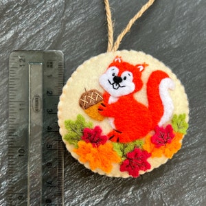 Felt Fall Ornament With Squirrel Fall Tree Decoration Fall Hanging ...