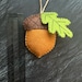 Felt Acorn Ornament, Handmade Rustic Fall Tree Decoration - Etsy